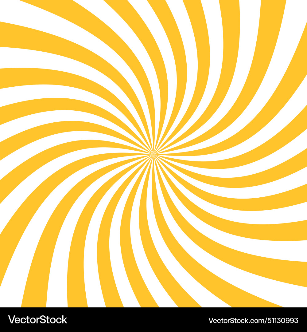 Yellow sun rays background radial swirl abstract Vector Image
