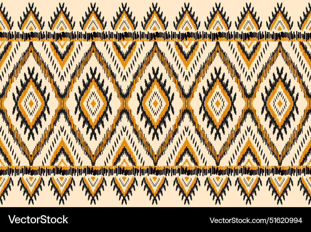 Carpet ethnic tribal pattern art ikat Royalty Free Vector