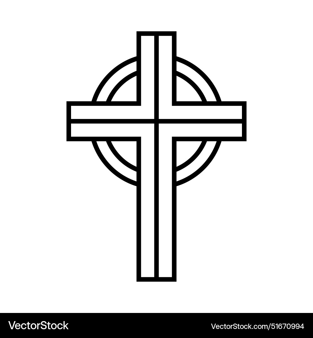 Celtic cross icon christian symbol Royalty Free Vector Image