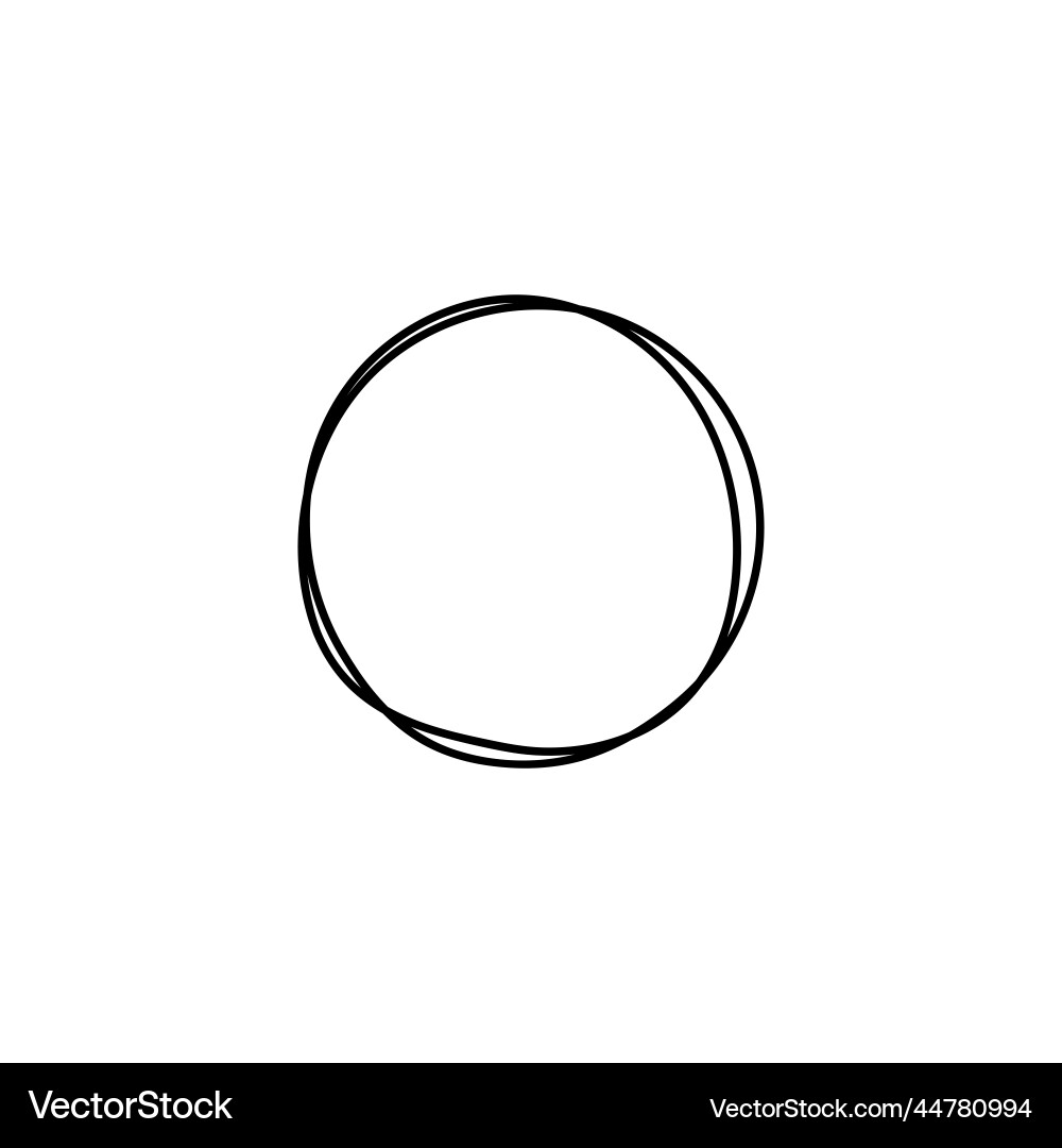 Circle frame hand drawn icon Royalty Free Vector Image