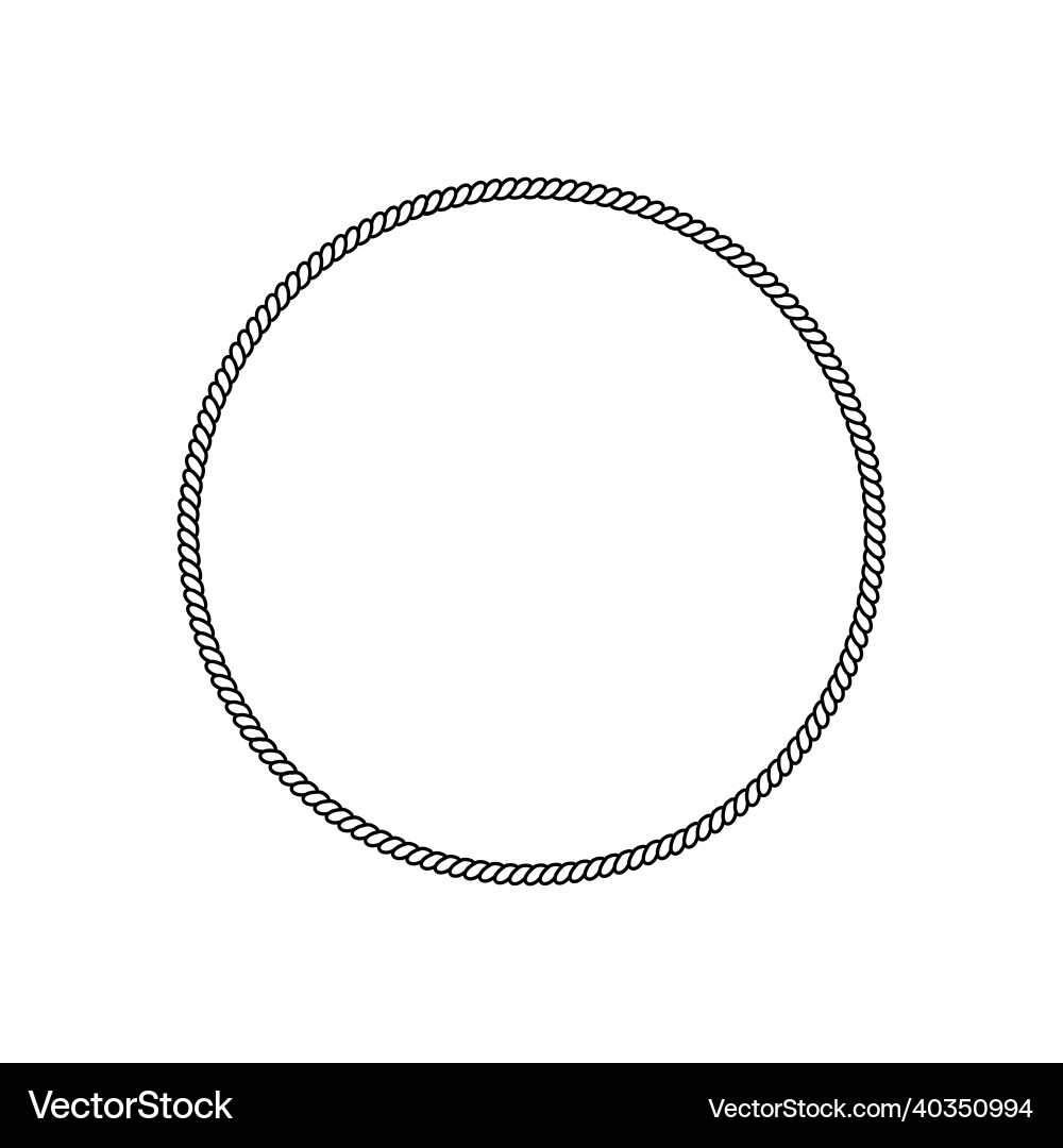 Circular rope border frame icon Royalty Free Vector Image