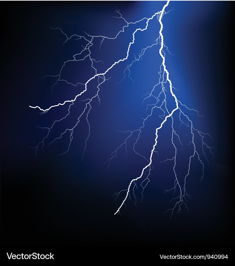 Dramatic Lightning Storm Royalty Free Vector Image