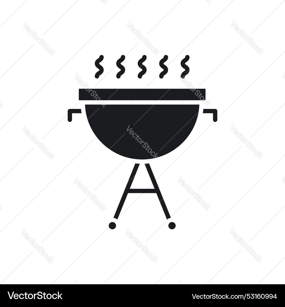 Grill line icon symbol on white background Vector Image