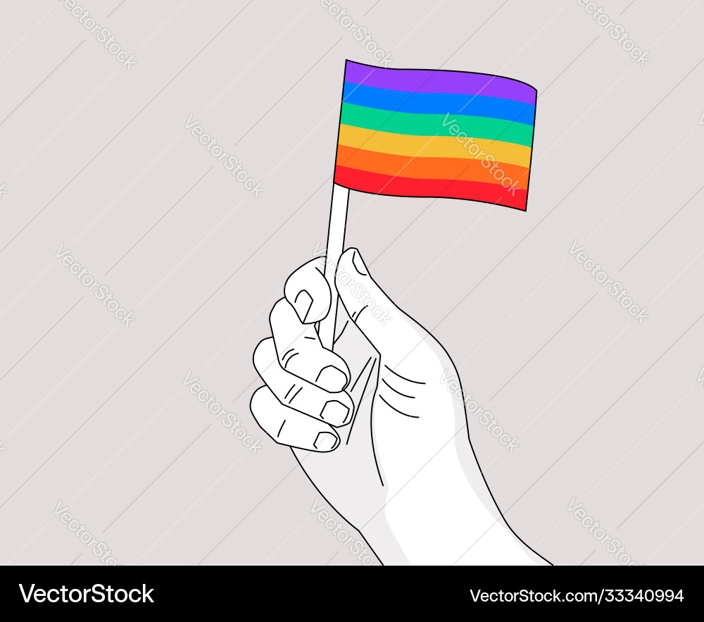 Pride month gay symbol - drawing hand Royalty Free Vector
