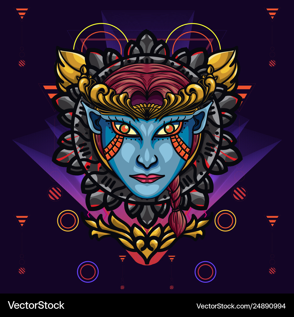 Sacred Devil Angel Geometry Royalty Free Vector Image