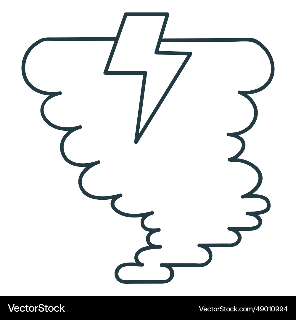 Storm tornado lightning bolt Royalty Free Vector Image