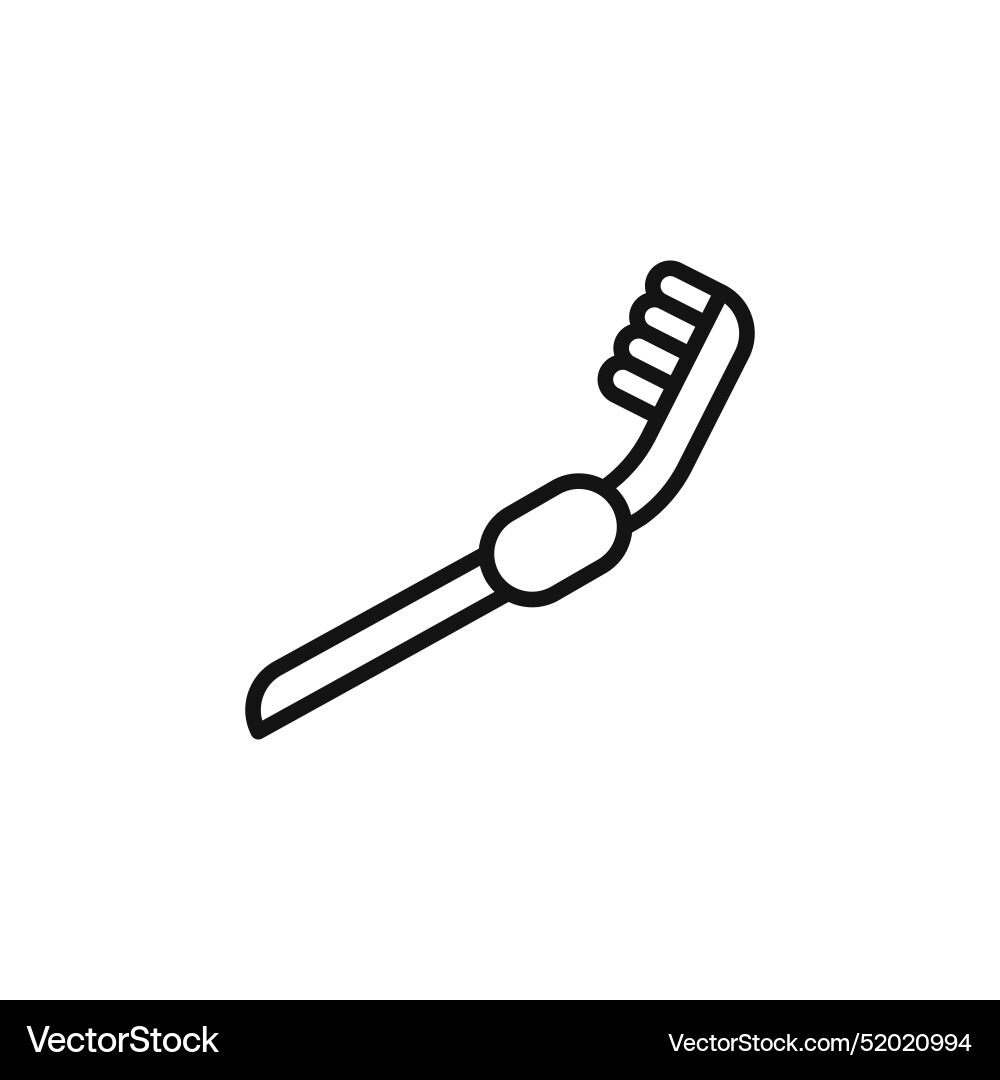 Tooth brush icon outline collection in black Vector Image