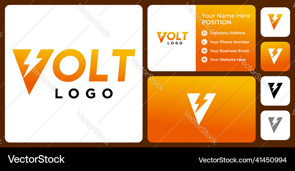 Volt logo Royalty Free Vector Image - VectorStock