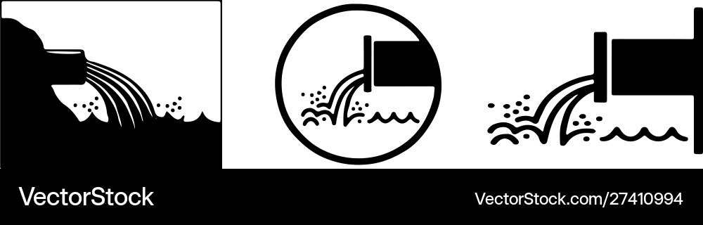 Waste water icon on white background Royalty Free Vector