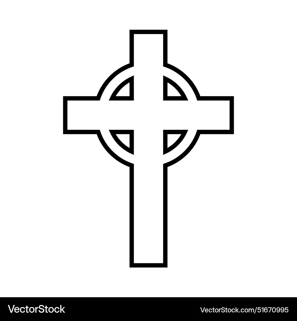Celtic cross icon christian symbol Royalty Free Vector Image