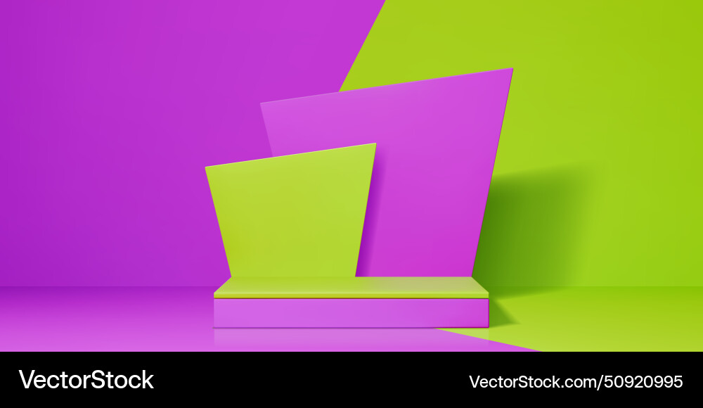 Contrast 3d product podium 3d studio background Vector Image
