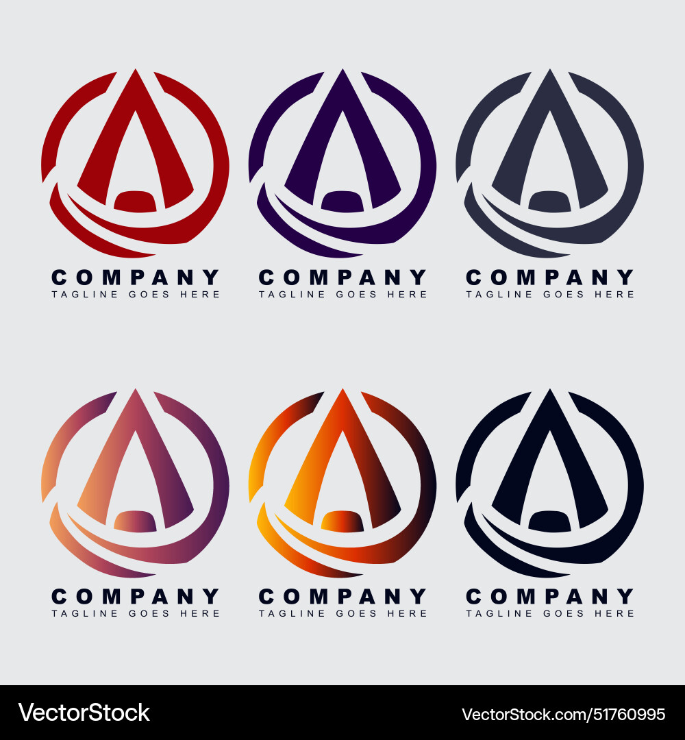 Creative letter a logo design template Royalty Free Vector