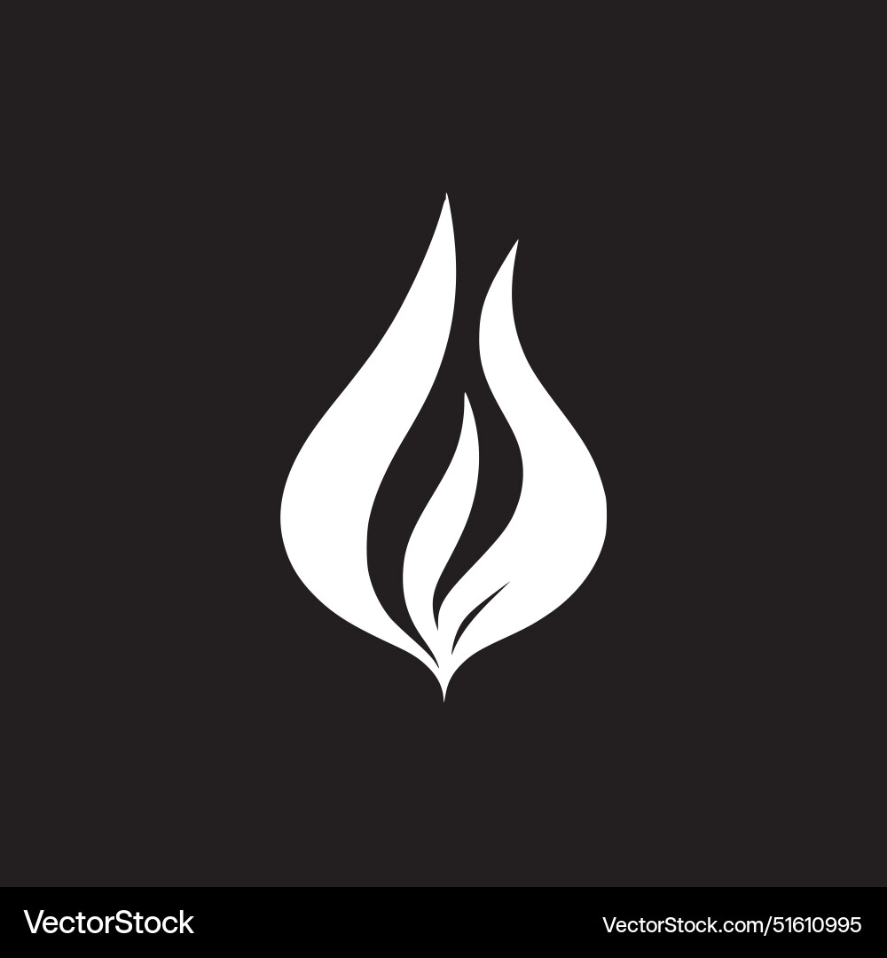 Fire - black and white isolated icon Royalty Free Vector
