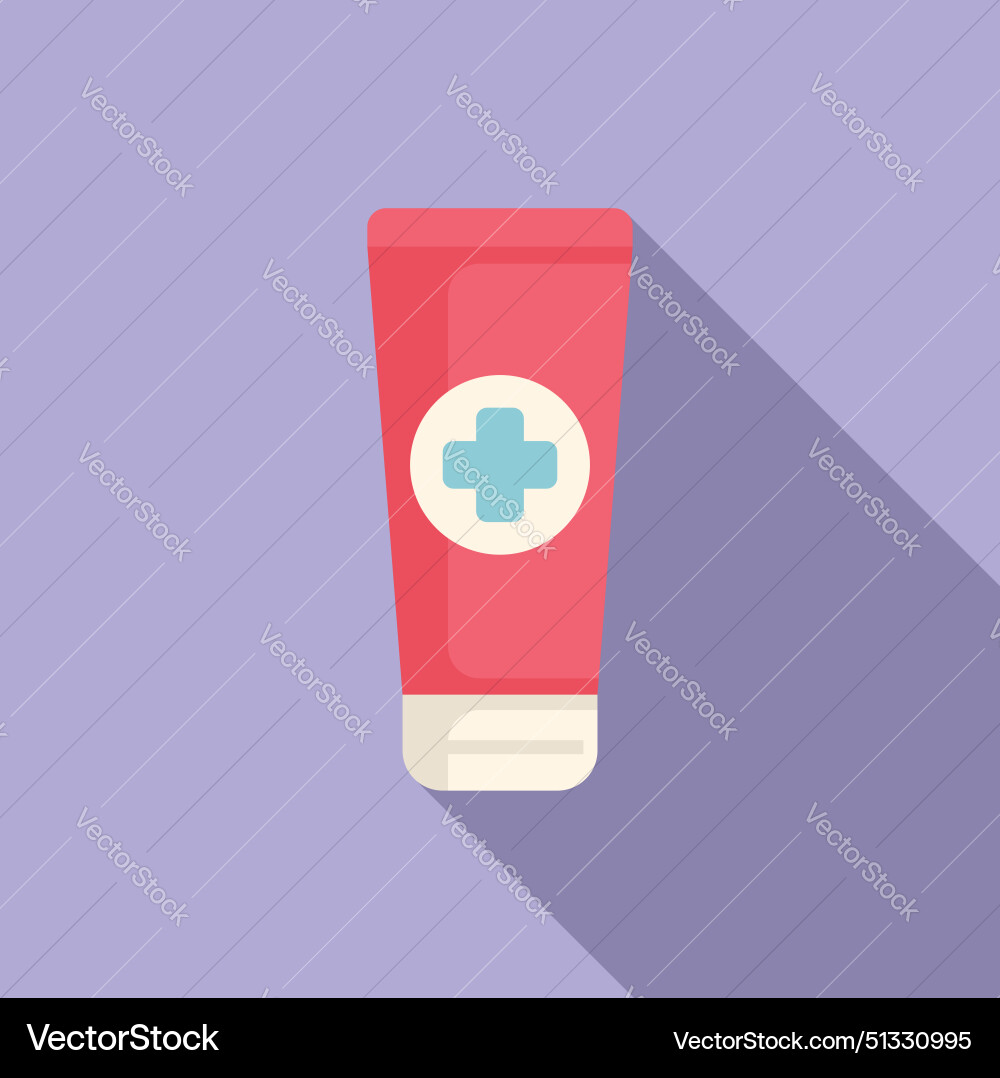 Flat design first aid ointment tube icon Vector Image Flat design first aid ointment tube icon Vector Image