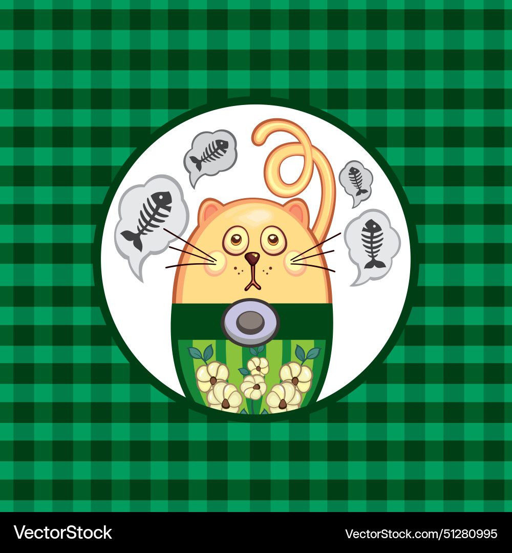 Funny cat Royalty Free Vector Image - VectorStock