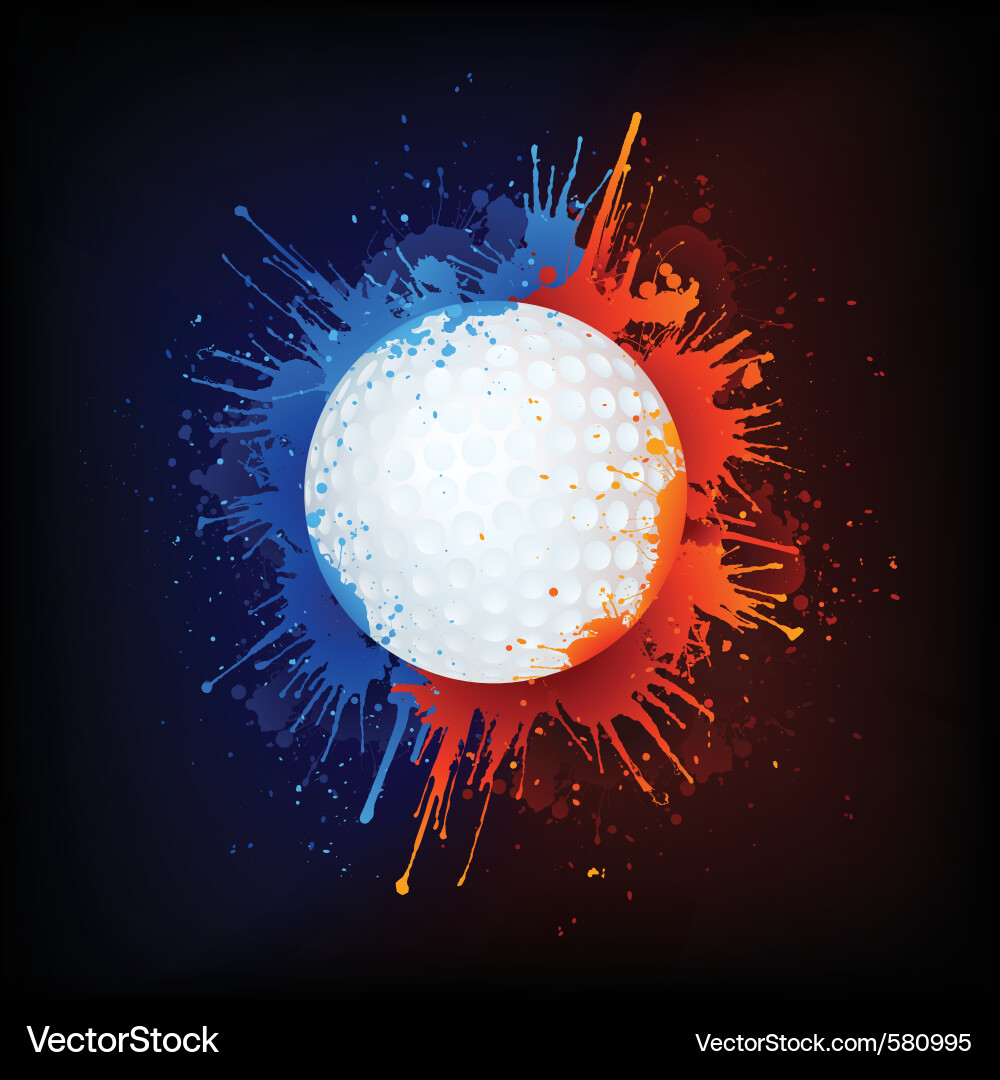 Golf ball Royalty Free Vector Image - VectorStock