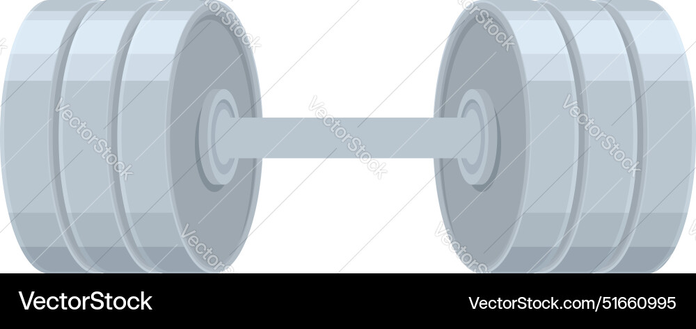 Metal dumbbell with weights for bodybuilding Vector Image