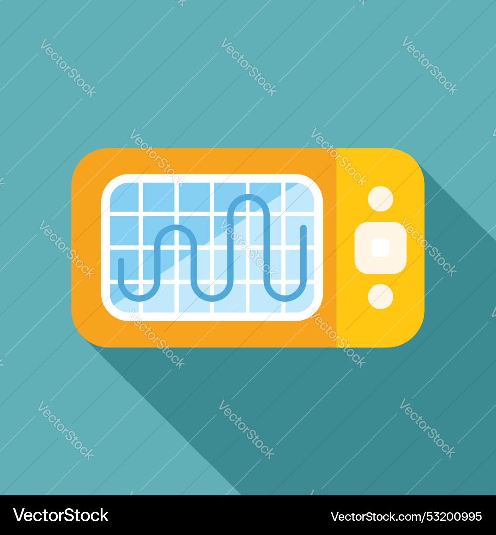 Oscilloscope Showing Sinusoidal Signal On Screen Vector Image