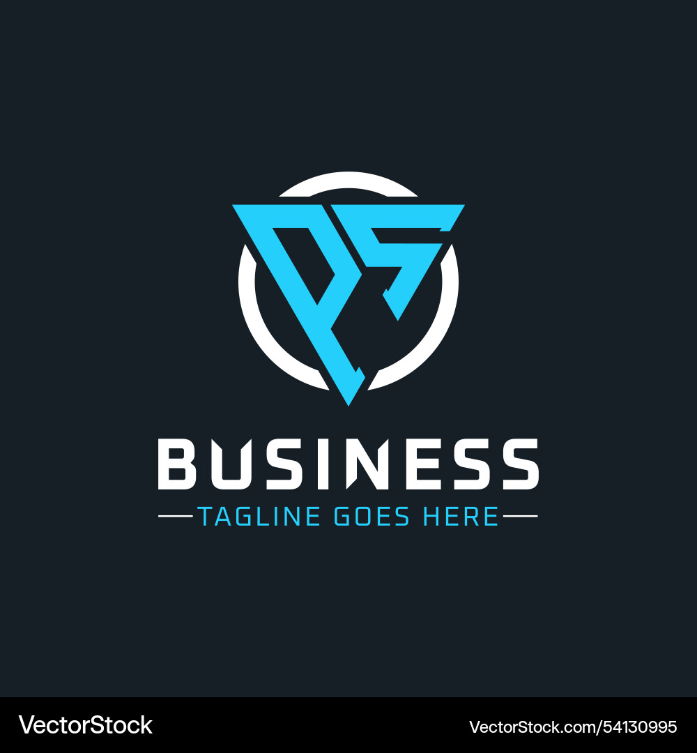 Ps monogram modern initials letter logo design Vector Image