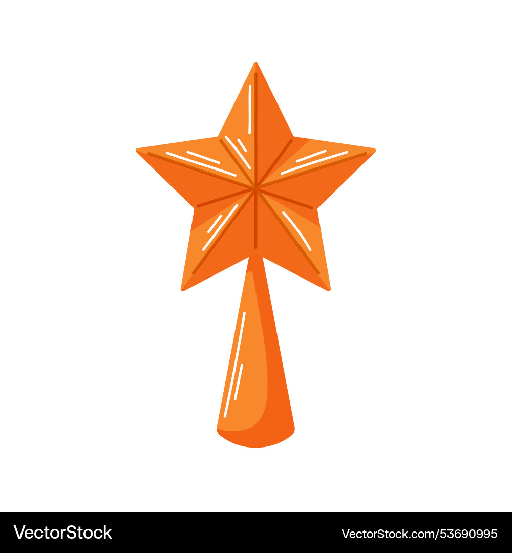 Star decoration for christmas tree topper Vector Image