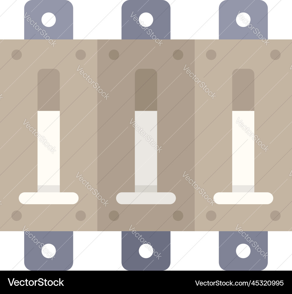 Technician breaker icon flat circuit box Vector Image
