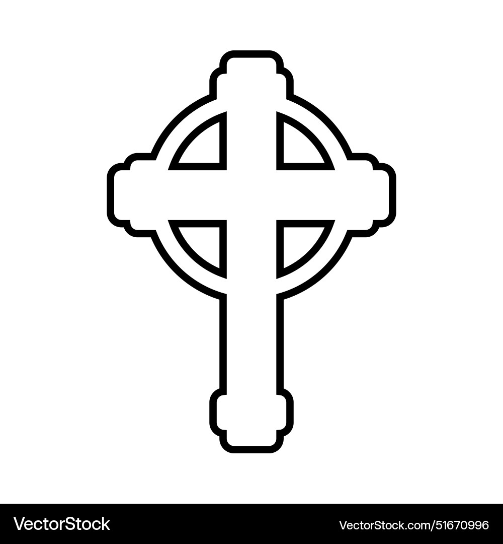 Celtic cross icon christian symbol Royalty Free Vector Image