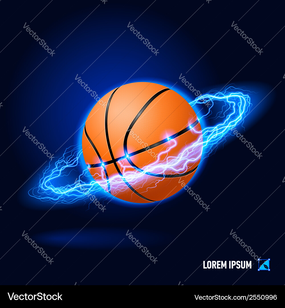 Electric Basketball High Voltage Royalty Free Vector Image
