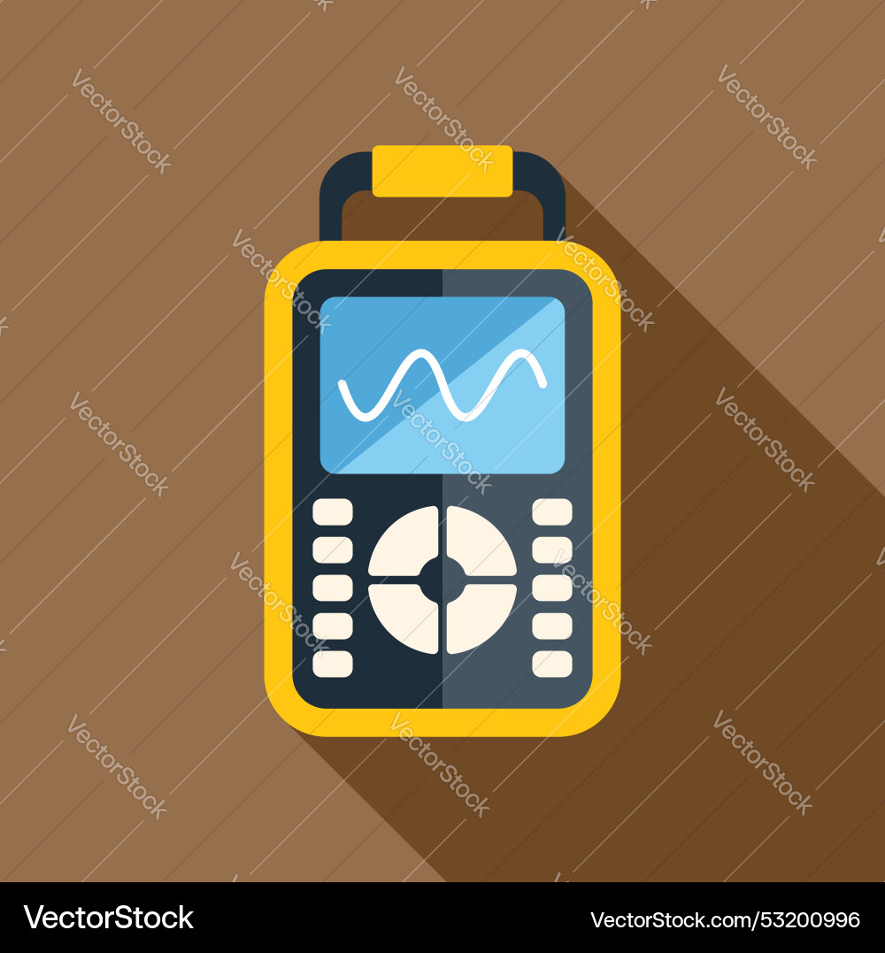 Electronic test equipment showing a sinus signal Vector Image