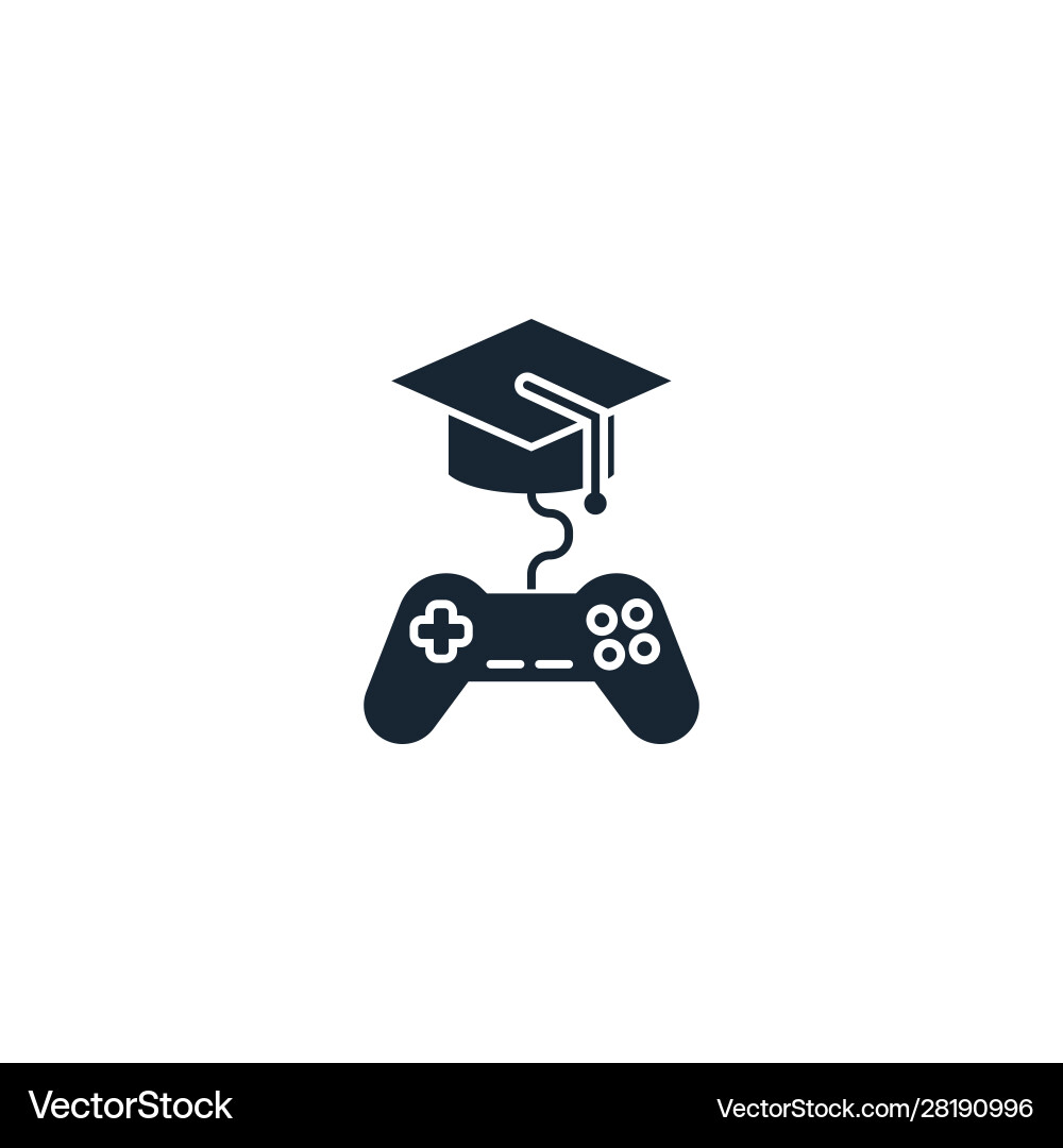 Game-based learning creative icon from e-learning Vector Image