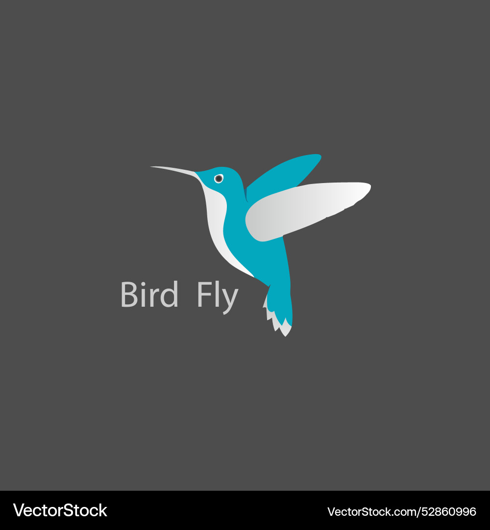 Hummingbird logo design template icon element Vector Image