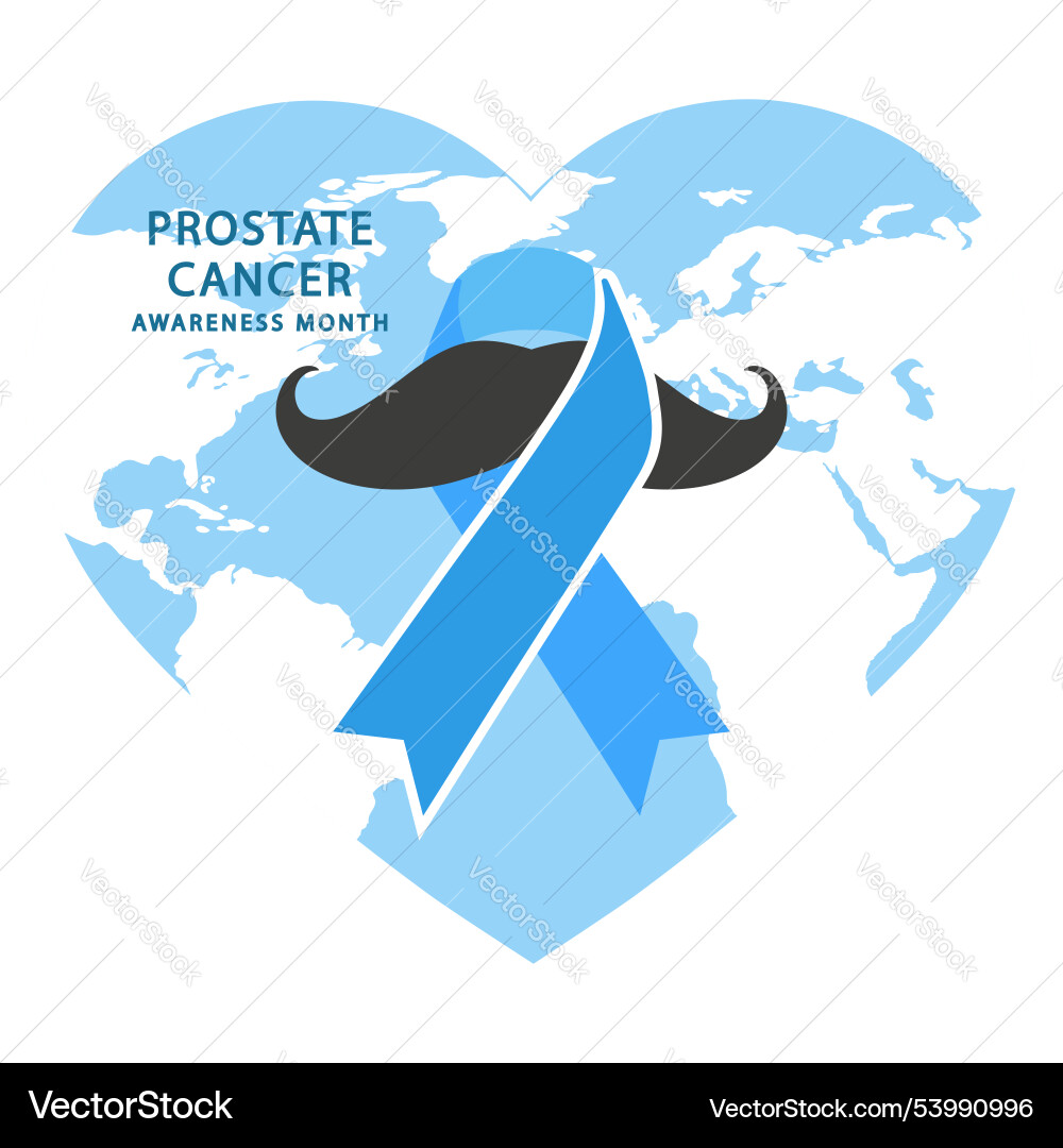 Prostate cancer awareness month campaign Vector Image
