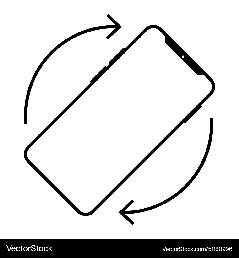 Rotate phone icon eps10 Royalty Free Vector Image