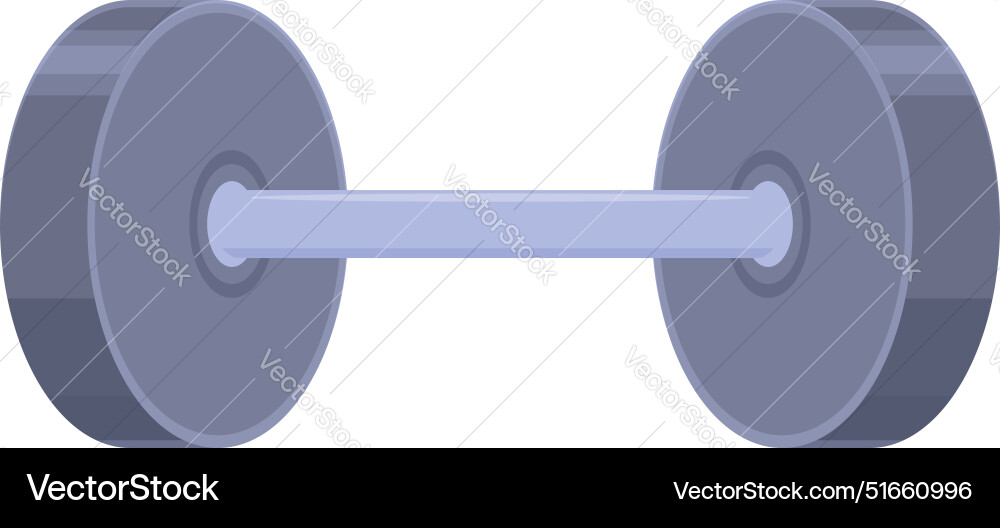 Simple metal dumbbell for weight training Vector Image