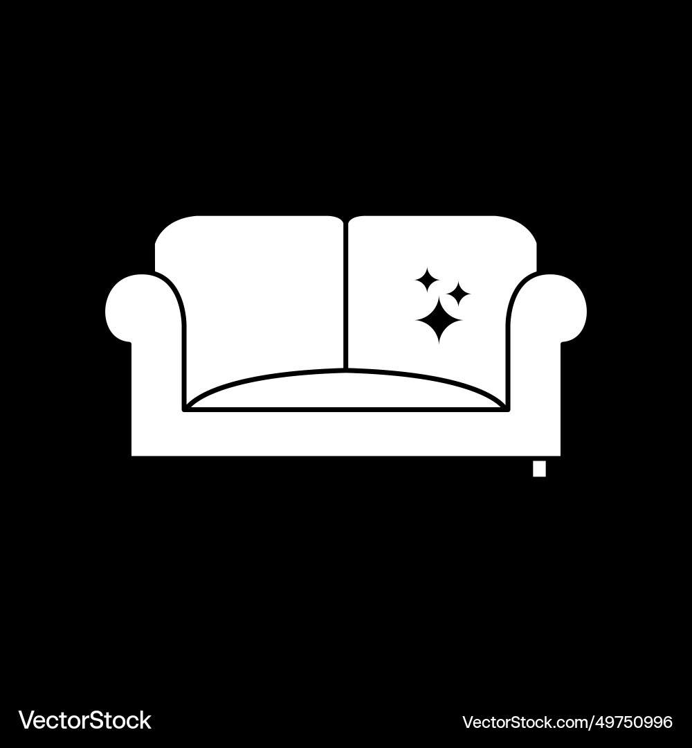 Sofa clean icon logo image Royalty Free Vector Image