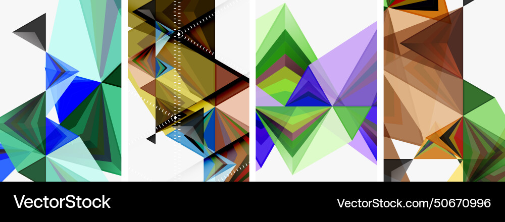 Triangle blend geometric concept poster designs Vector Image
