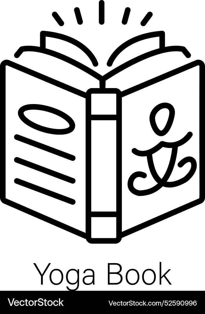 Yoga book Royalty Free Vector Image - VectorStock