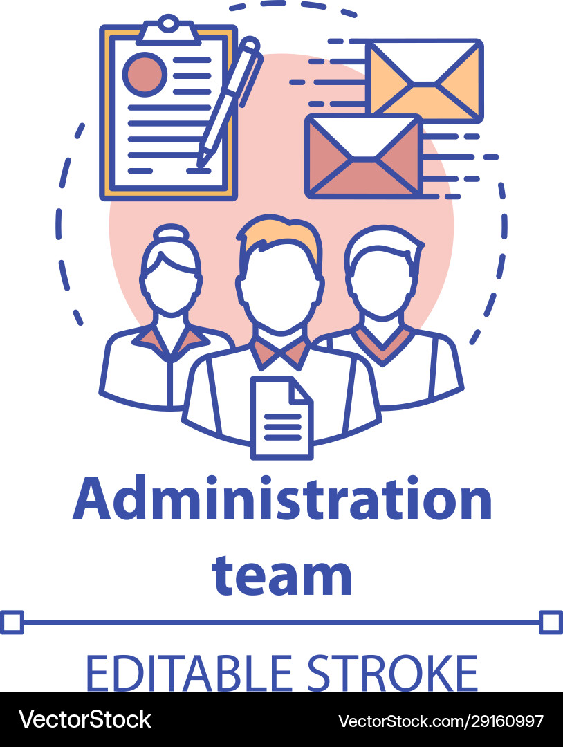 Administration team concept icon organization – Royalty-Free Vector ...