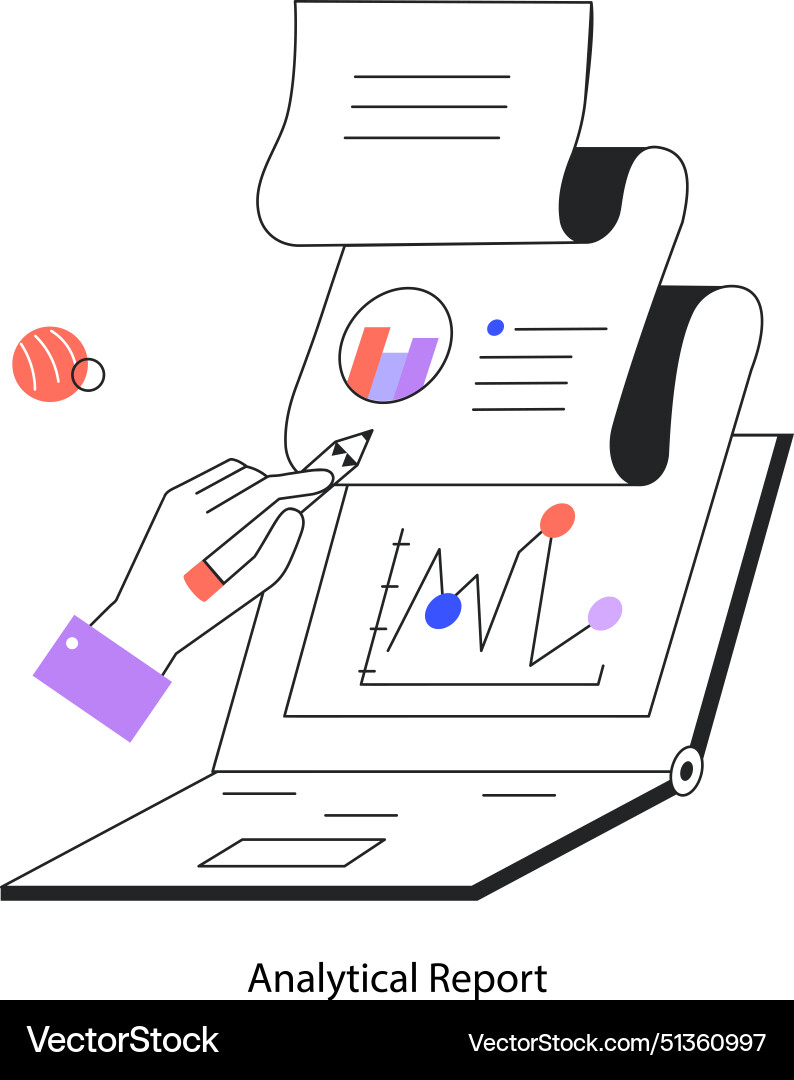 Analytical report Royalty Free Vector Image - VectorStock