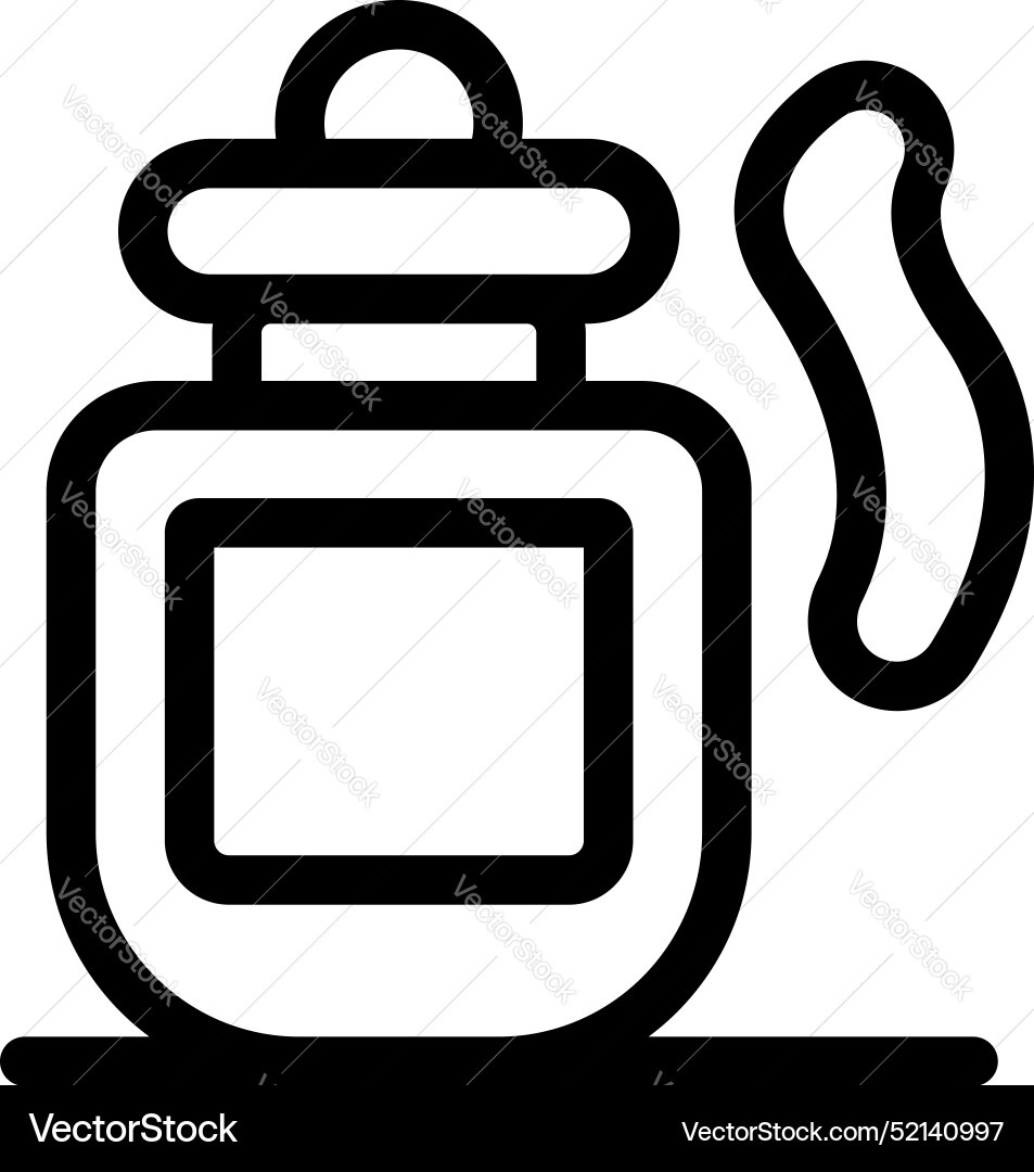 Aromatic candle jar releasing relaxing Royalty Free Vector
