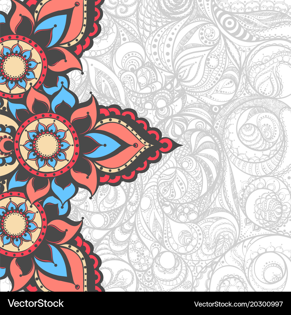 Beautiful indian pattern Royalty Free Vector Image