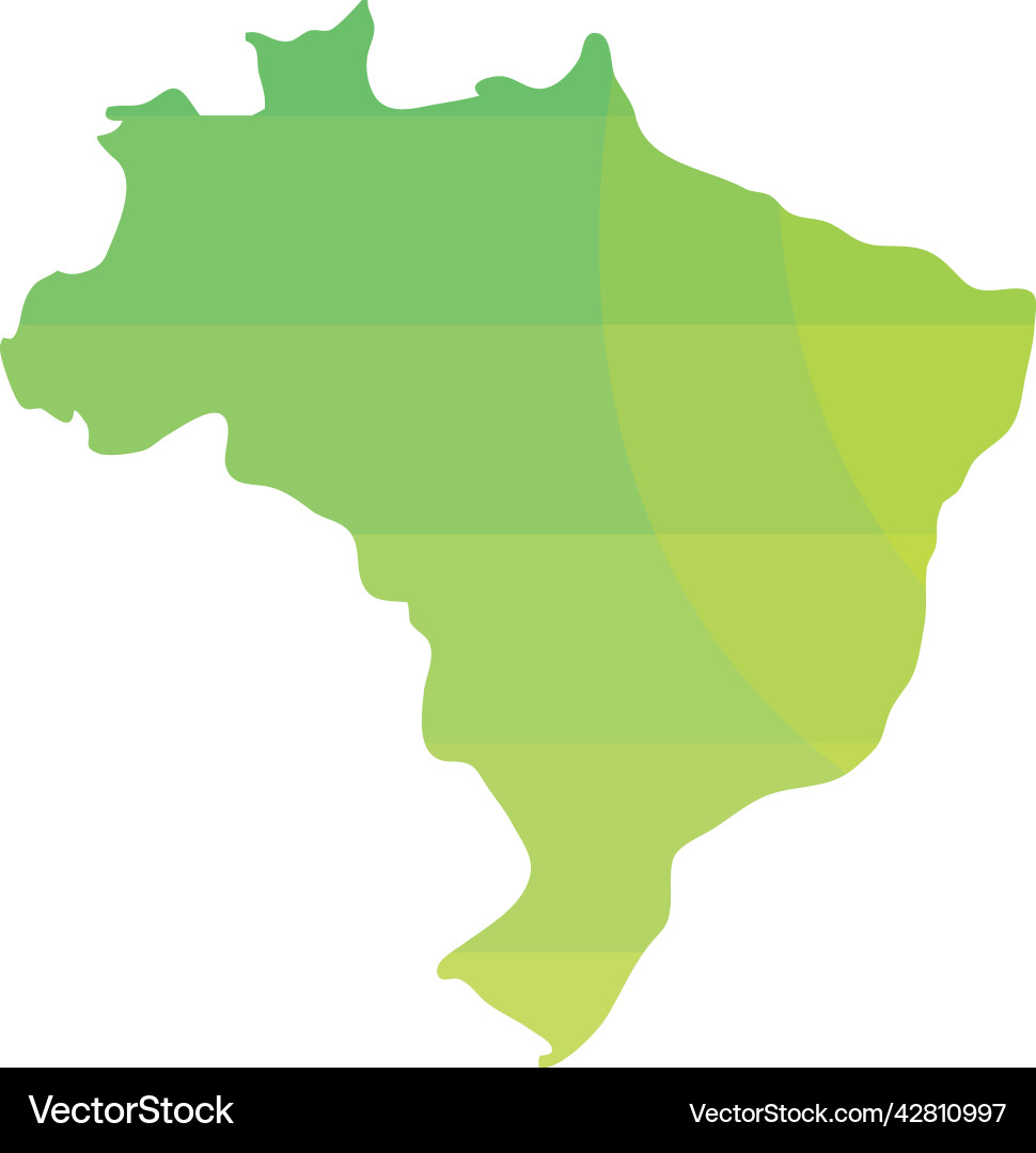 Brazil map country Royalty Free Vector Image - VectorStock
