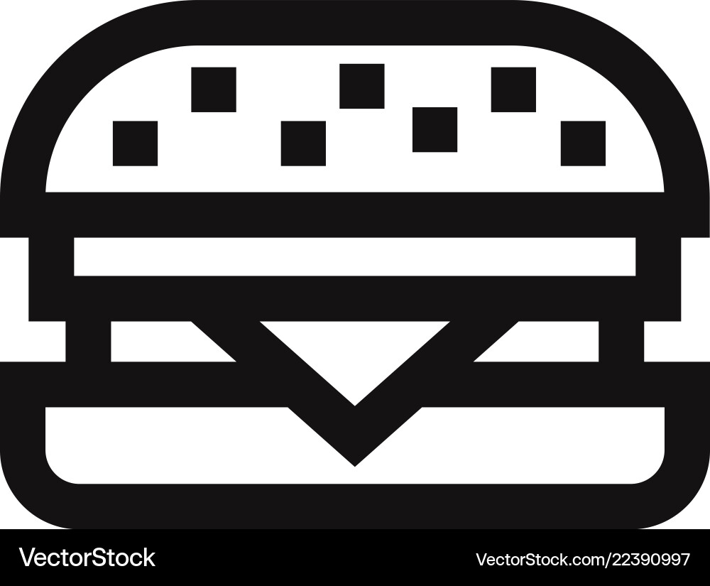 Burger icon Royalty Free Vector Image - VectorStock