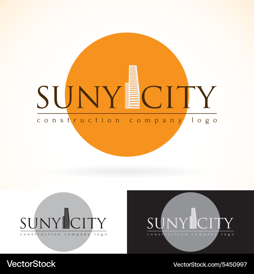 Construction development building company logo Vector Image