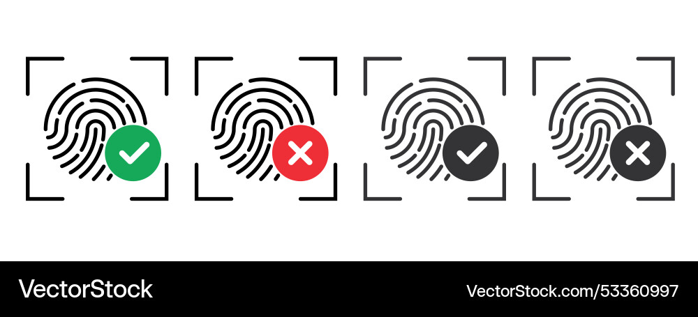 Fingerprint and biometric scanner icon Royalty Free Vector