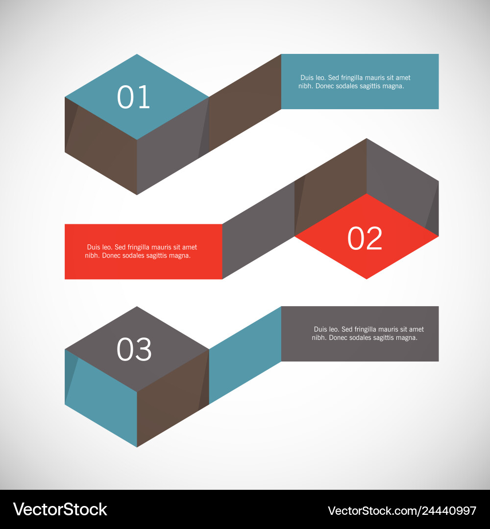 Infographic arrows with 3 step up options Vector Image