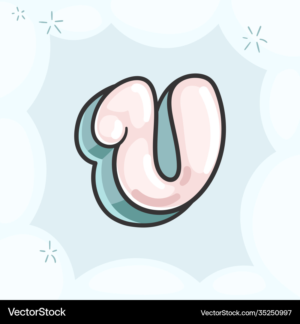 The Letter U In Bubble Letters Bubble Letter V Worksheets
