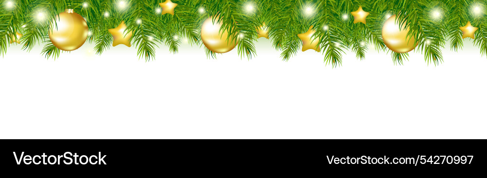 Merry christmas border with white background Vector Image