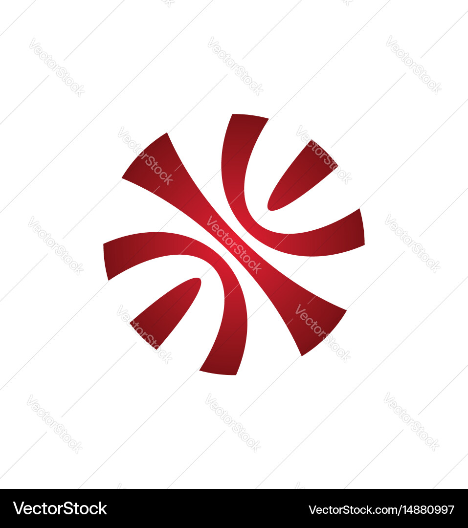 Round shape ball abstract logo Royalty Free Vector Image