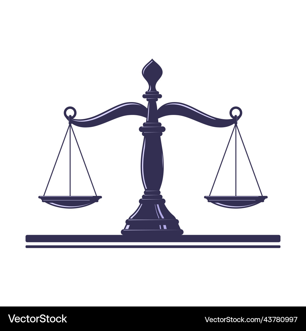 Scales of justice symbol Royalty Free Vector Image