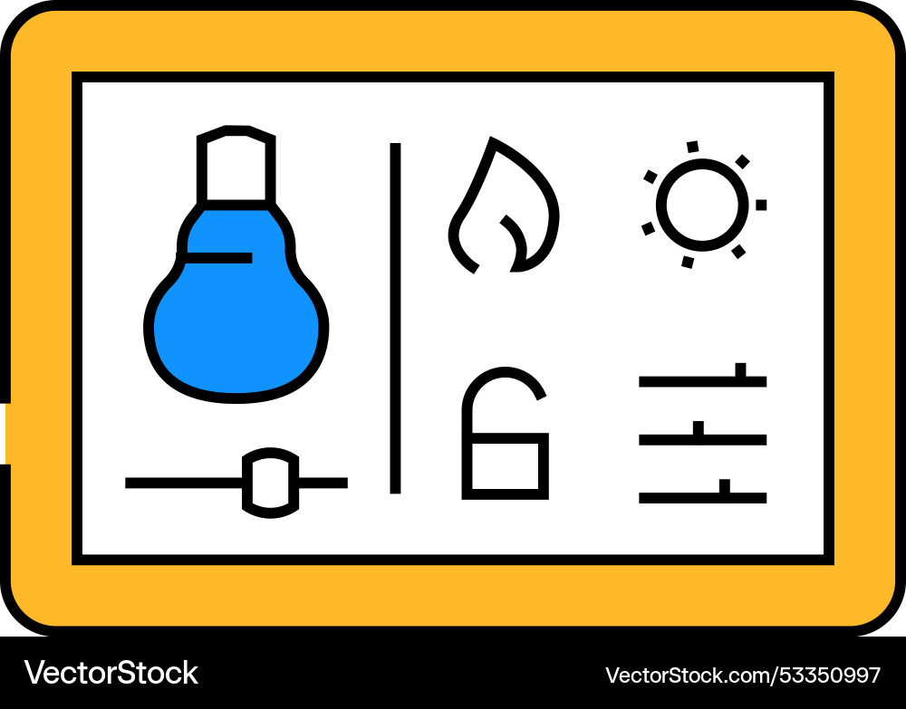 Smart home hub icon color Royalty Free Vector Image